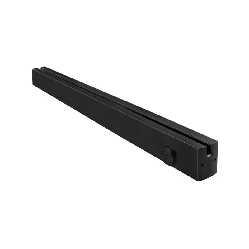 Herculite 2-1/2 in. Square 35-3/4 in. Length Door Rail With Bottom Lock ...