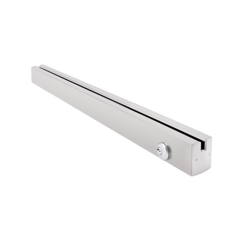 Herculite 2-1/2 in. Square 35-3/4 in. Length Door Rail With Bottom Lock ...