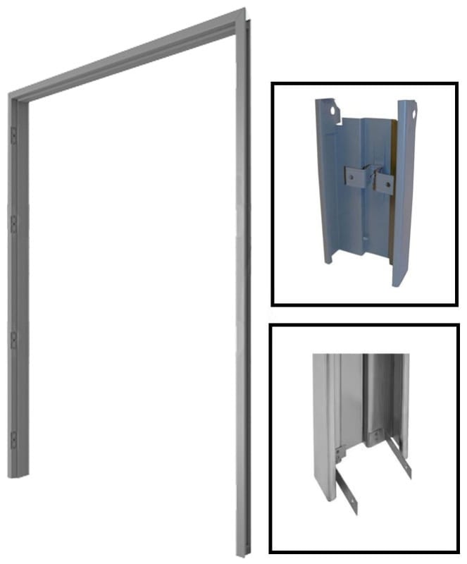 72 in. x 96 in. Commercial Interior Hollow Metal Double Door Frame With ...
