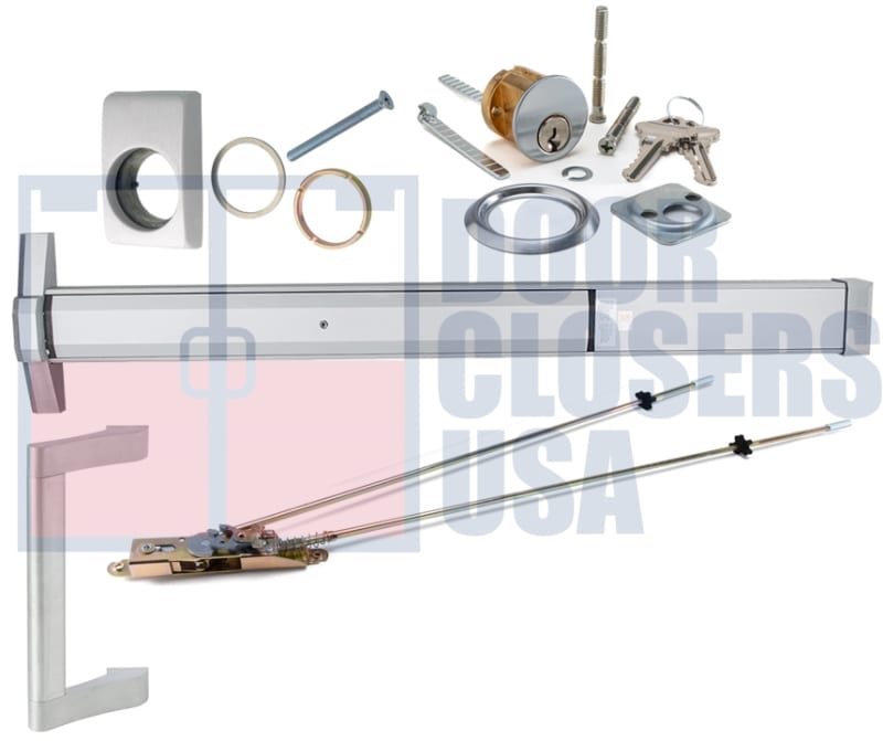 International Door Closers 7101-G1-PHCZ-3684-AL Narrow Stile Concealed ...