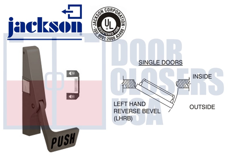 Jackson 1095 Paddle Panic Exit Hardware With Dogging, For Single Door ...