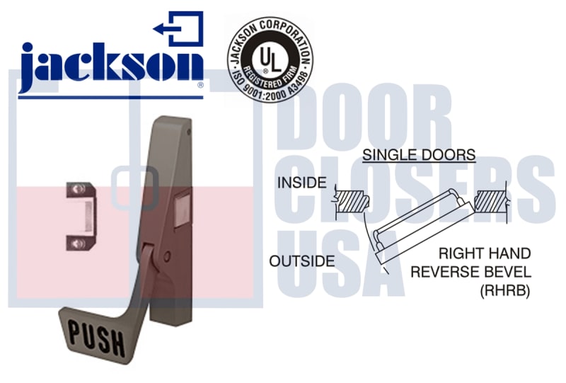 Jackson 1095 Paddle Panic Exit Hardware With Dogging, For Single Door ...