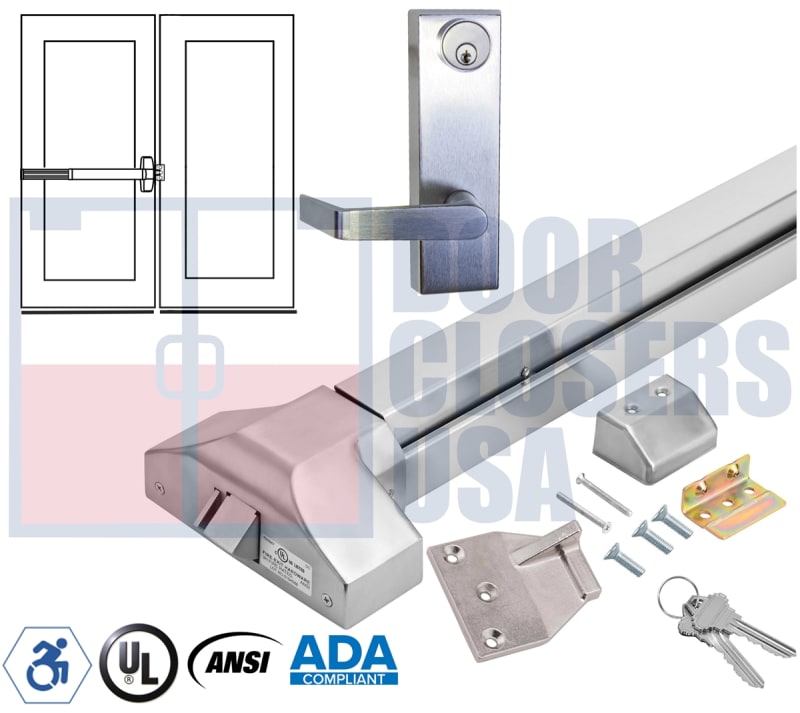 Phoenix Titan 44E0-4 Double Door Rim Exit Device Kit W/ Heavy Duty ...