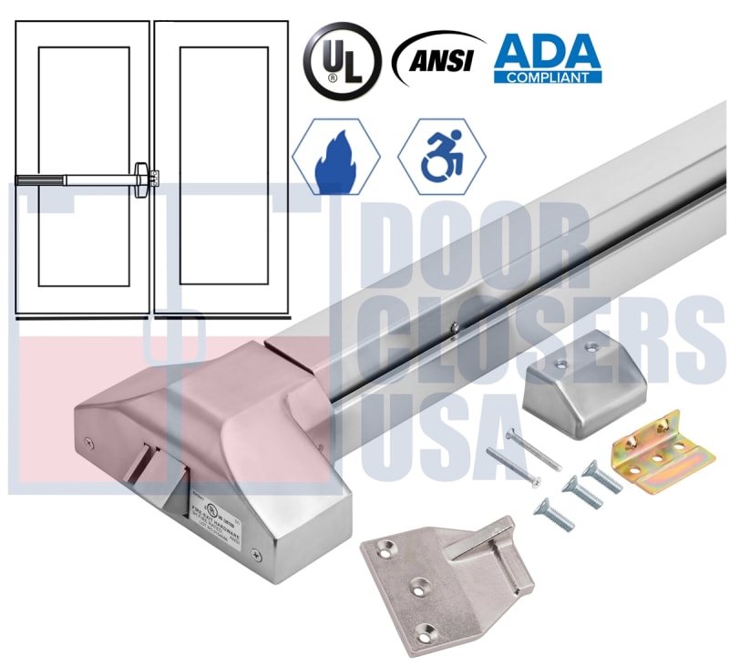 Phoenix Titan 44E0-FR-3 Fire Rated Double Door Rim Exit Device Kit ...