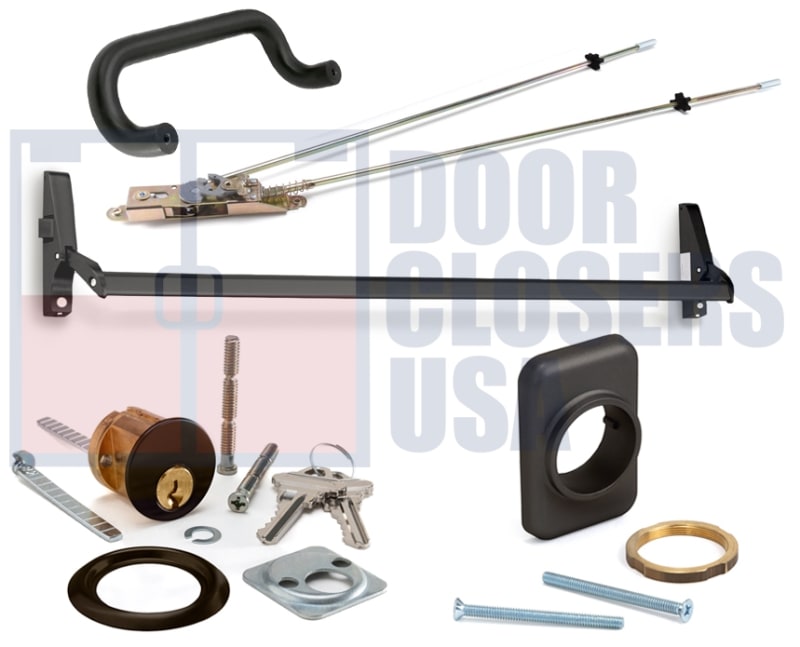 Storefront King ED40 Series Left Hand Reverse Concealed Vertical Rod ...