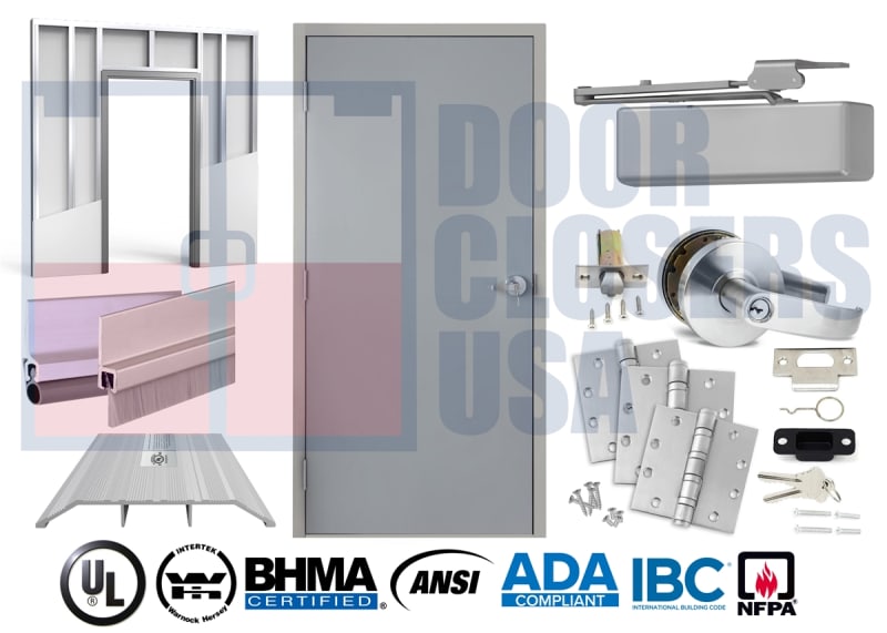 Steel-Liteâ„¢ 38" x 85" Hollow Metal Door â€“ LH Reverse, KD Frame for ...