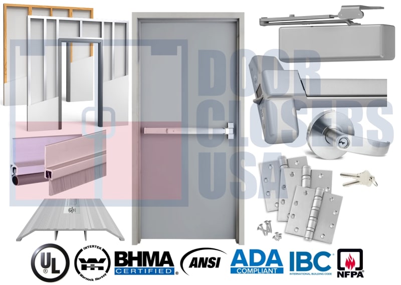 Steel-Liteâ„¢ 36" x 80" Hollow Metal Door, NFPA 80, Panic Bar, USA Made