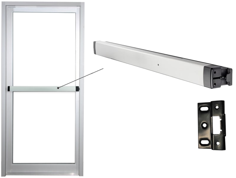 Storefront King ED65 Panic Rated Surface Mounted Rim Exit Device ...