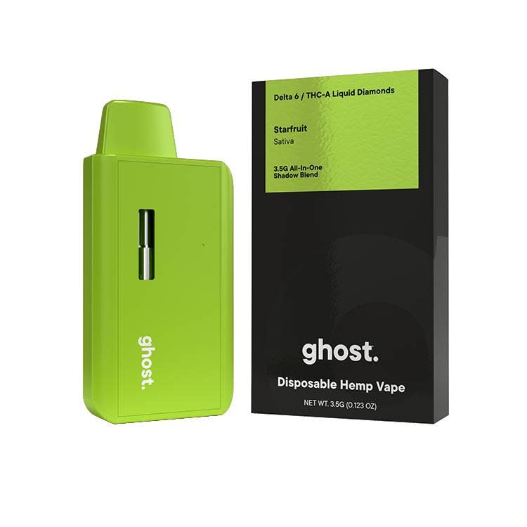 Ghost. Starfruit Shadow Blend THCA 3.5G Vape (Sativa)