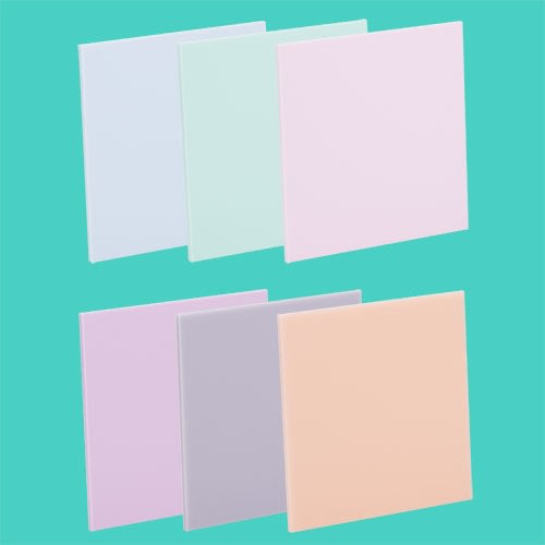 Pastel Cast Acrylic Plexiglass Sample Chip Set