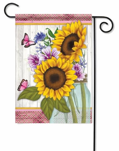 Sunflowers & Butterflies Decorative Garden Flag