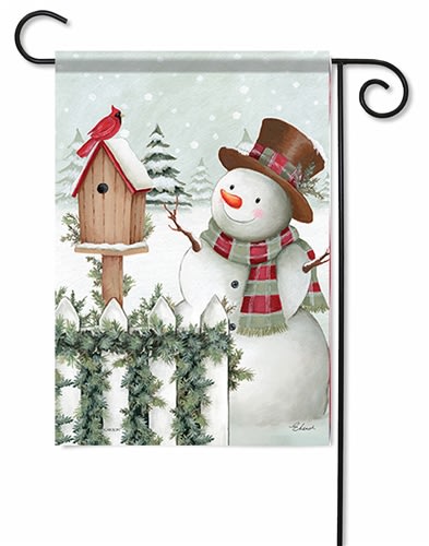 Winter Snowman Decorative Garden Flag