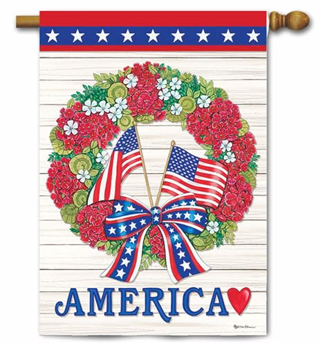 Flag Wreath Decorative House Flag