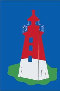 Lighthouse Handcrafted Full Size House Flag