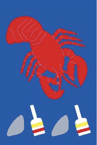 Lobster Handcrafted Full Size House Flag