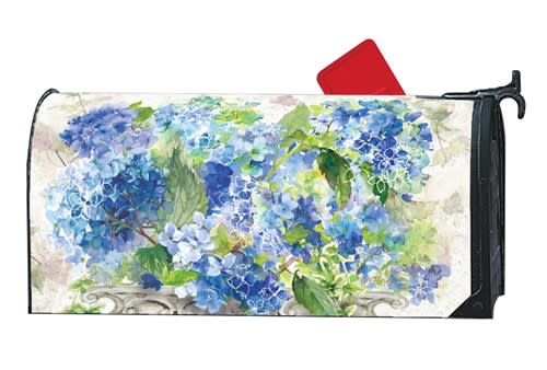 Blue Hydrangeas MailWraps Mailbox Cover