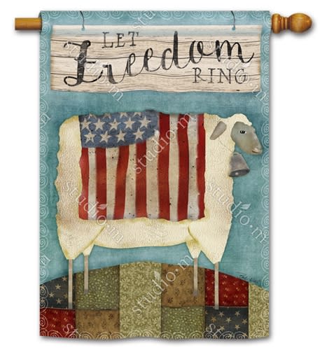 Freedom Sheep BreezeArt Standard House Flag