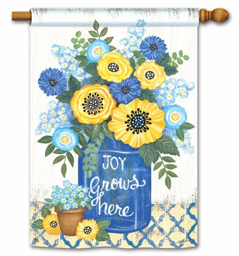 Joy Grows Here BreezeArt Standard House Flag