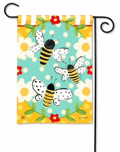 Bumbly Bees BreezeArt Garden Flag