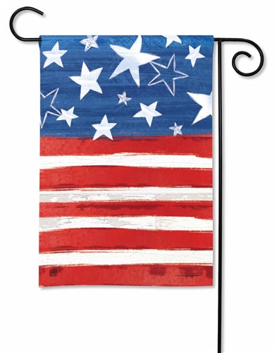 Patriotic Stars BreezeArt Garden Flag
