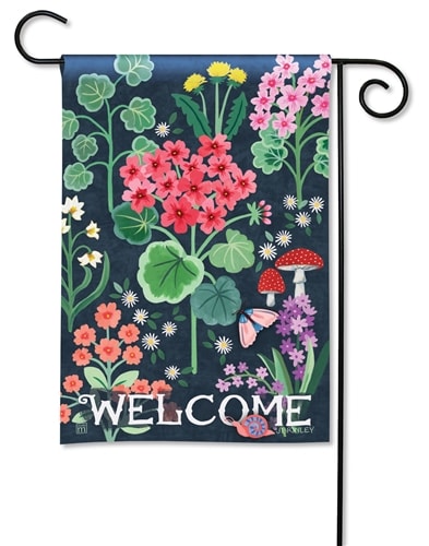 Geranium Welcome BreezeArt Garden Flag