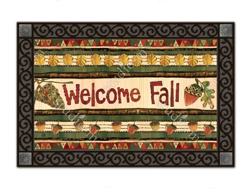 Falling Leaves Welcome MatMates Decorative Doormat
