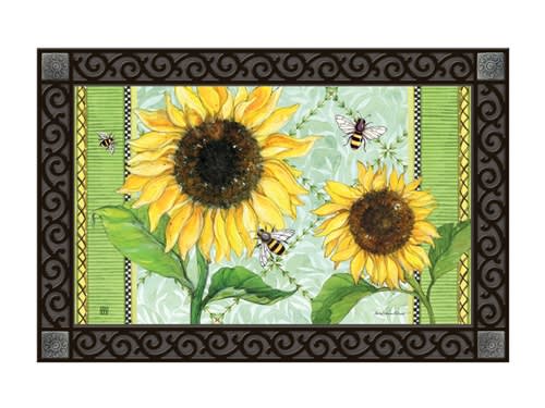 Single Sunflower MatMates Decorative Doormat