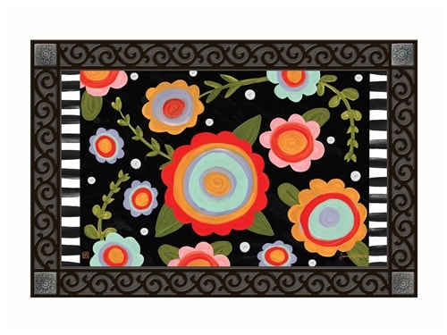 Tossed Flowers MatMates Decorative Doormat