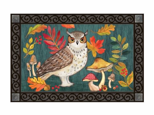 Fall Forest Owl MatMates Decorative Doormat