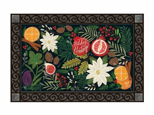 Holiday Greetings MatMates Decorative Doormat