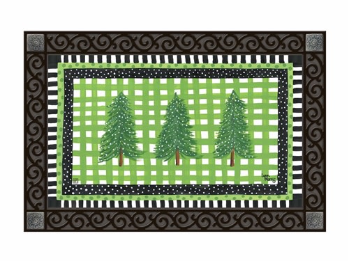 Snowy Pines MatMates Decorative Doormat