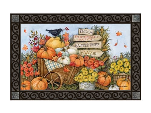 Fall Wheelbarrow MatMates Decorative Doormat
