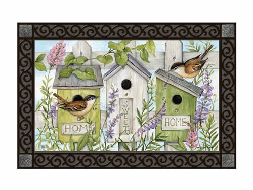Birdhouse Vines MatMates Decorative Doormat