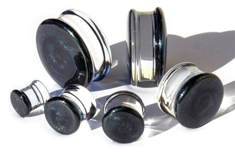 Colorfront Plugs - Indigo Sparkle - Double Flare