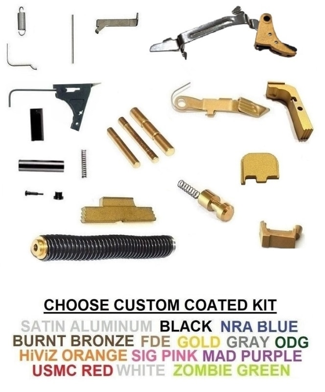 Custom Coated Extended Lower and Upper Parts Kit For GLOCK 19 Gen 1-3 ...
