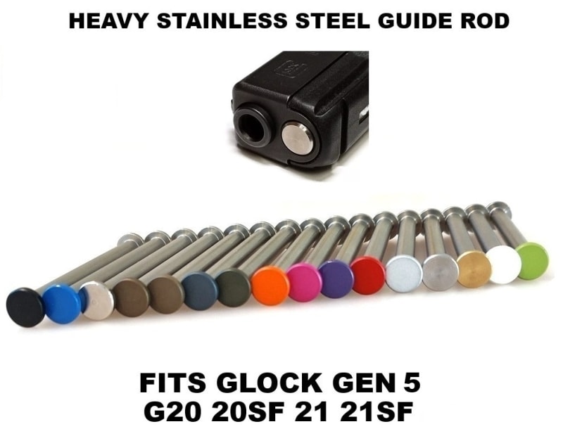 GoTo SPORTS GEAR Heavy Stainless Steel Guide Rod For Glock Gen 4, G20 ...