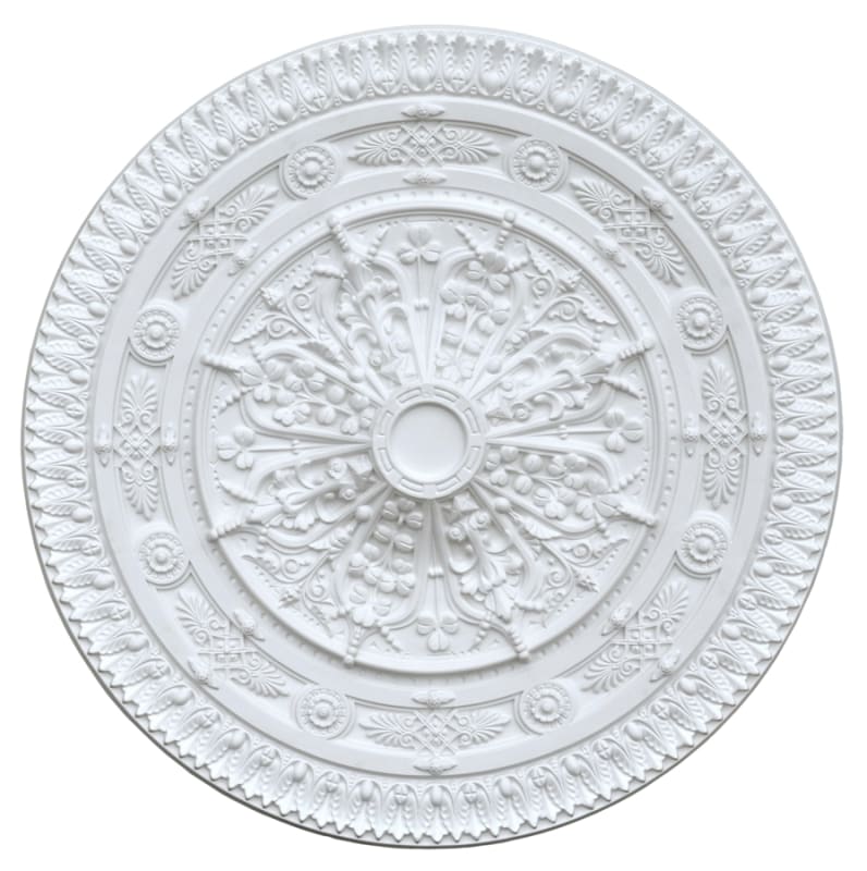 Classic Round Ceiling Medallion in White Finish by AFD Home - AFD-11256837