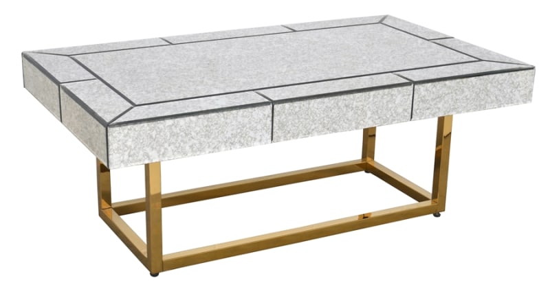 Striazza Coffee Table in Gold Trim Finish by AFD Home - AFD-11277099