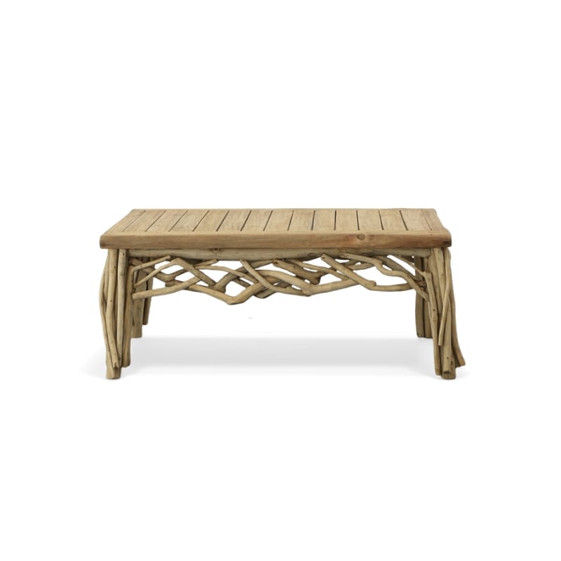 Farmhouse Teak Branch Coffee Table in Natural Teak Finish by AFD Home ...