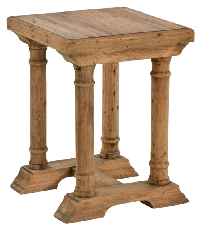 American Farmhouse Accent Side End Table in Natural Finish by AFD Home ...
