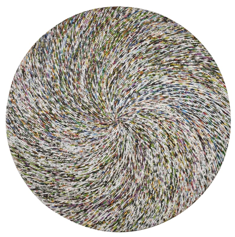 Quilled Cyclone Round Wall Art in Multi-Colored Paper by AFD Home - AFD ...
