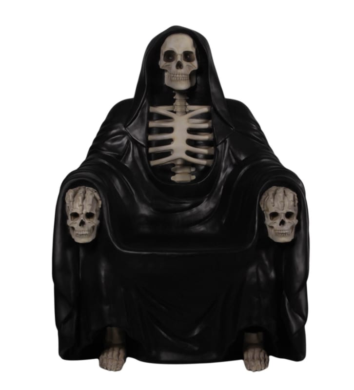 Grim Reaper Throne Chair in Black and White Finish by AFD Home - AFD ...
