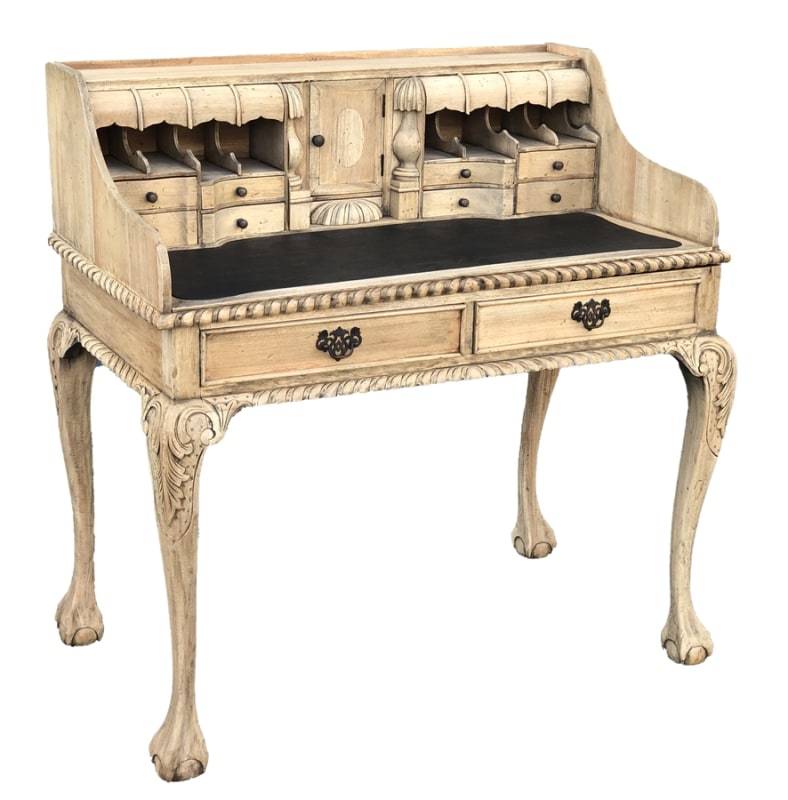 Farmhouse Style Escritoire Desk after Chippendale in Natural Mahogany ...