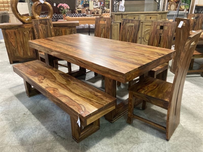 7 Piece Dining Room Set in Cinnamon Amber Finish by AFD Home - AFD-12020447