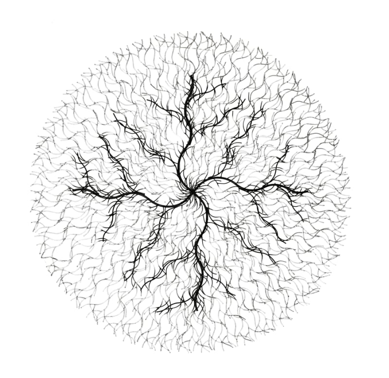 Iron Wire Root Wall Decor in Black and Silver Finish by AFD Home - AFD ...