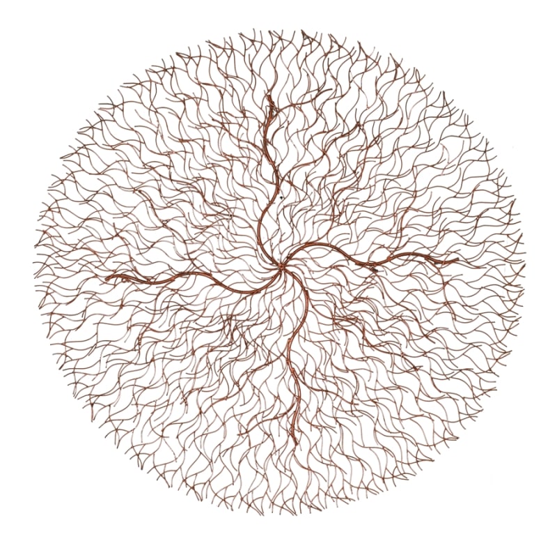 Iron Wire Root Wall Decor in Copper Finish by AFD Home - AFD-12025960