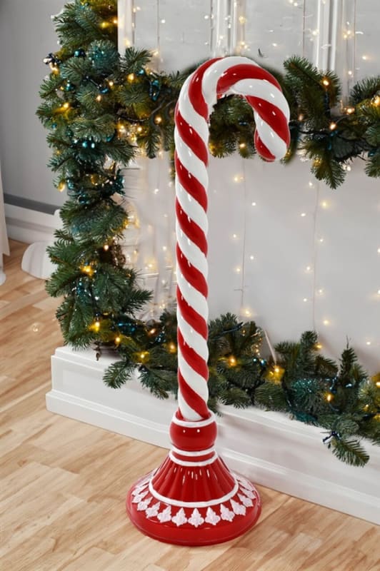 Holiday Wonderland Candy Cane Stand in Red and White Finish by AFD Home ...