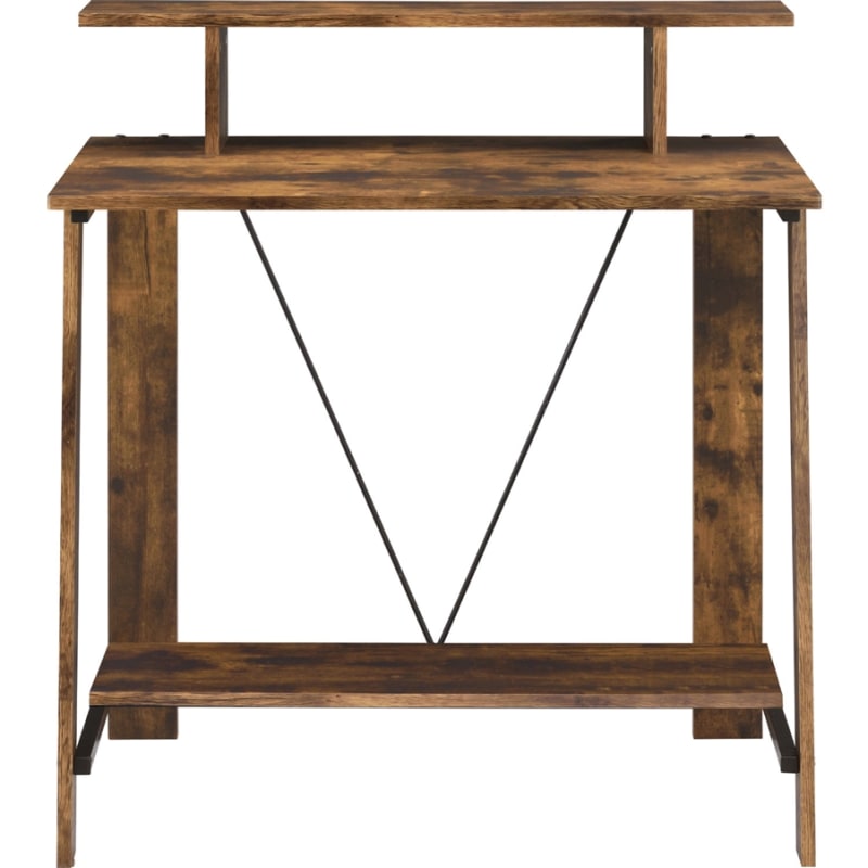 Nypho Executive Home Office Desk in Weathered Oak & Black Finish by ...