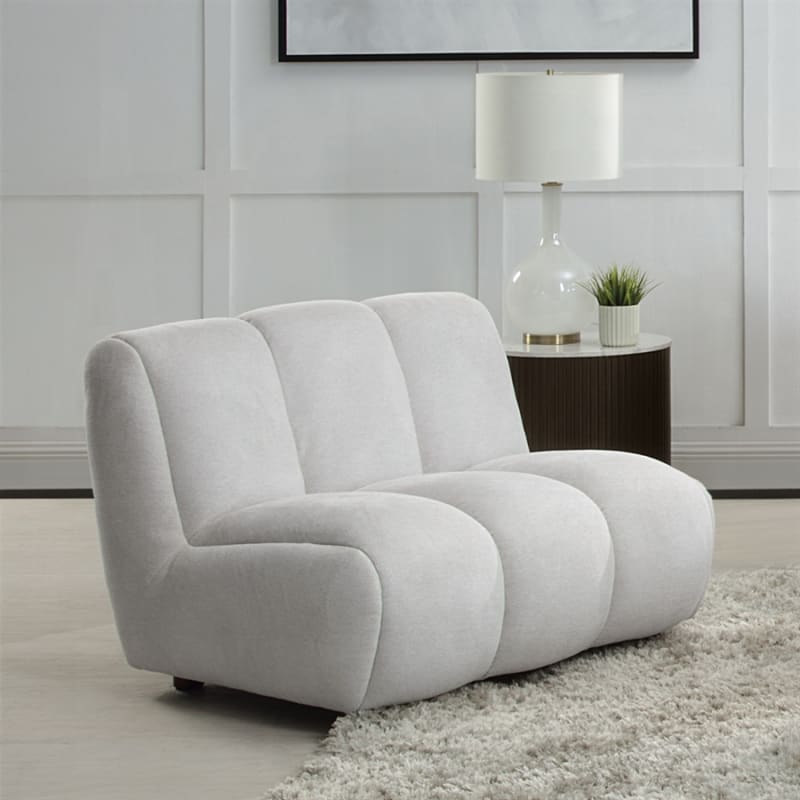 Manilla Chair in Ivory White Linen Finish by Acme - LV04322