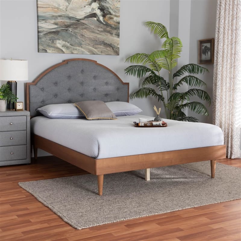 Ardelle Platform Queen Bed in Walnut Brown by Baxton Studio - BAX ...